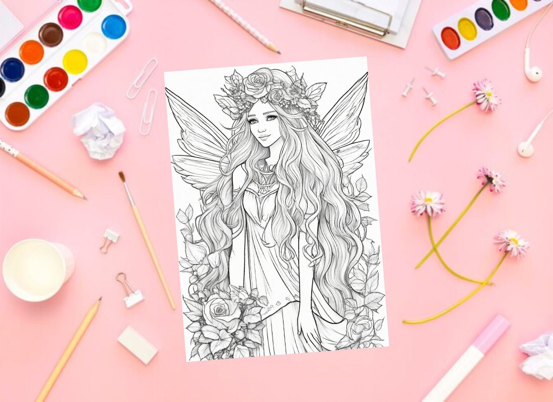 Coloring Page for Adults A4 Size Coloring Page Princes - Etsy Australia
