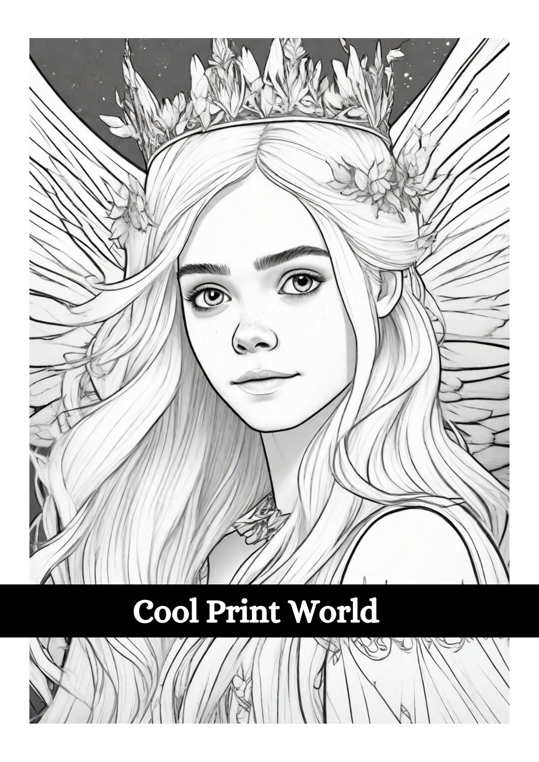 Coloring Page for Adults A4 Size Coloring Page Princes - Etsy