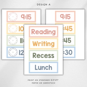 Classroom Schedule Cards, Schedule Display, Editable, Succulent - Etsy