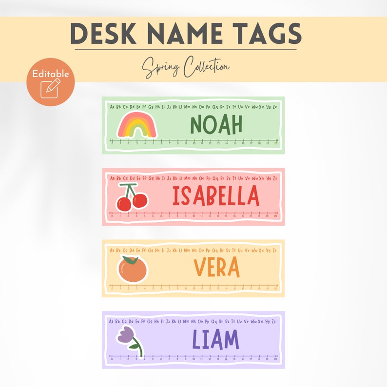 Student Desk Name Tags Name Labels Name Plate Classroom - Etsy