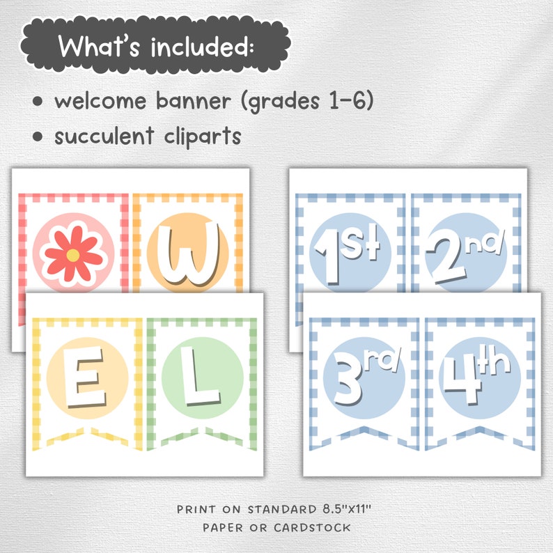 Classroom Welcome Banner, Classroom Decor, Printable, Spring - Etsy