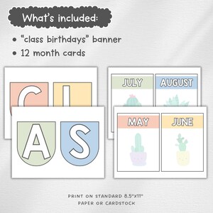 Classroom Birthday Display, Birthday Bulletin Board, Editable ...