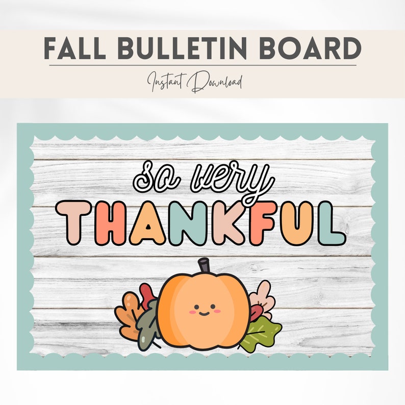 Thankful Bulletin Board, Fall Bulletin Board, Classroom Decor - Etsy