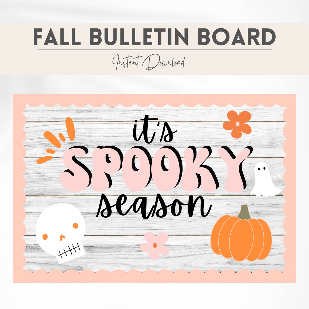 Spooky Season Bulletin Board, Fall Bulletin Board, Classroom Decor ...