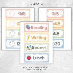 Classroom Schedule Cards, Schedule Display, Editable, Succulent - Etsy