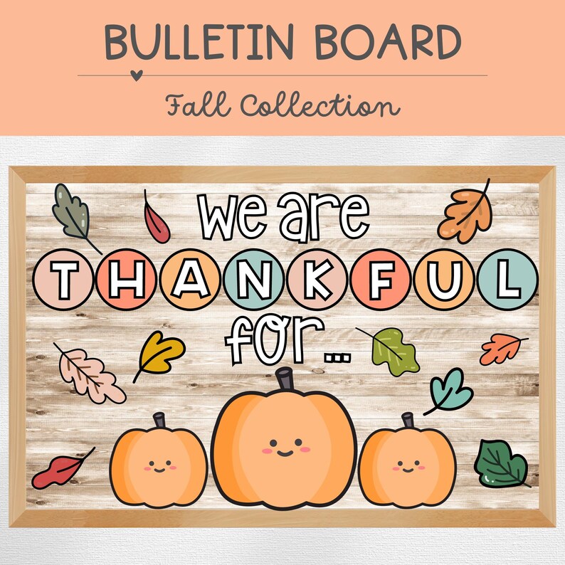 Thankful Bulletin Board, Fall Bulletin Board, Classroom Decor - Etsy