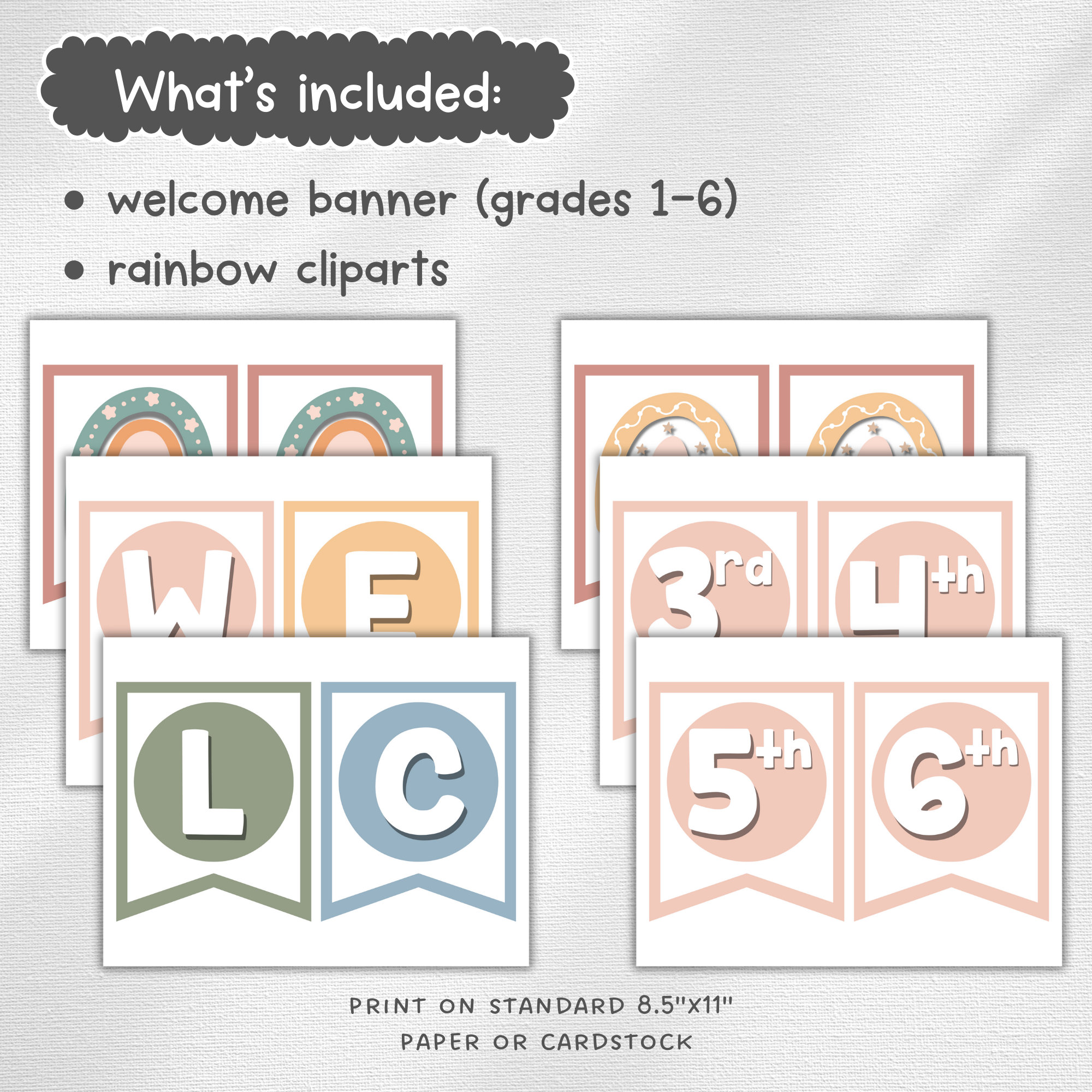 Classroom Welcome Banner, Classroom Decor, Printable, Rainbow - Etsy