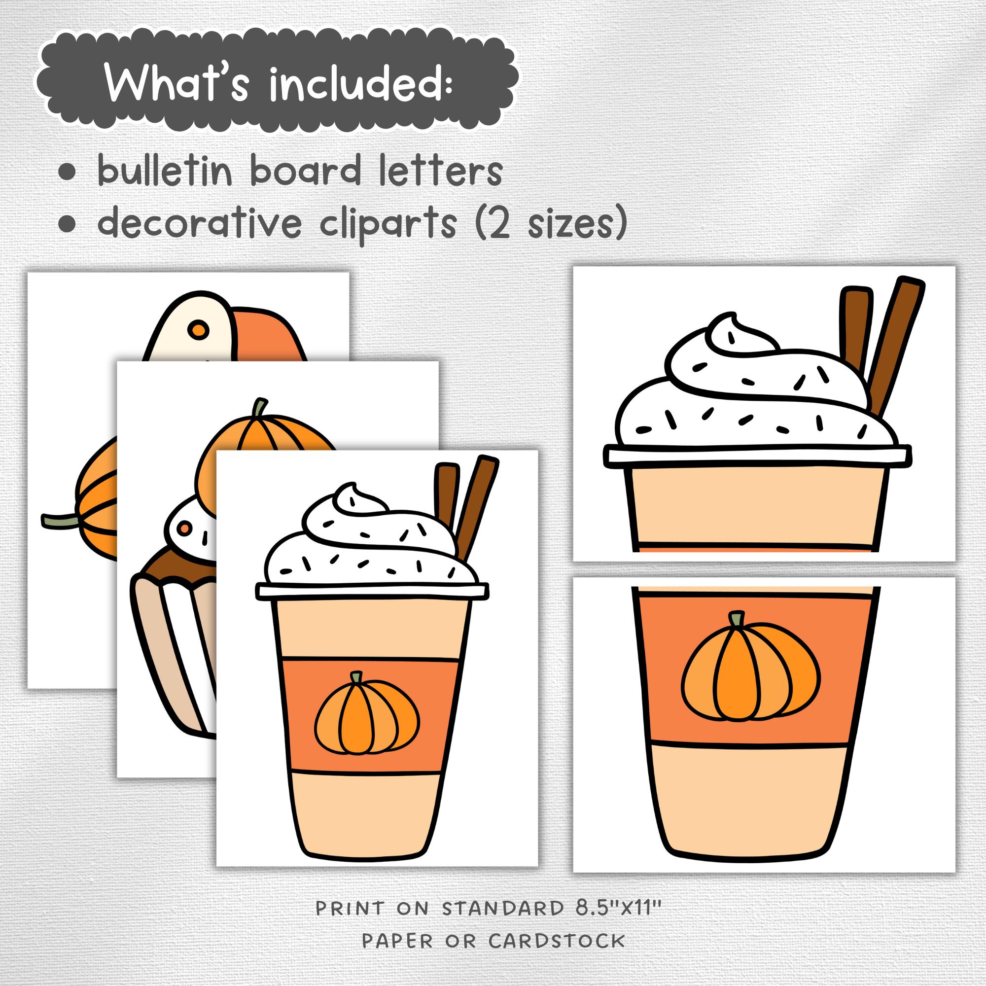 Pumpkin Spice Bulletin Board, Fall Bulletin Board, Classroom Decor ...