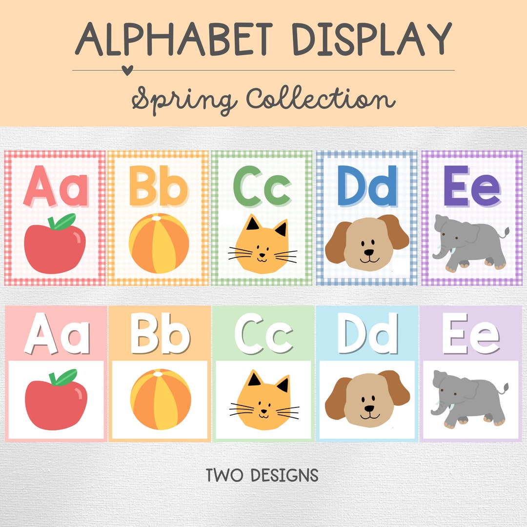 Alphabet Display, Alphabet Poster, Alphabet Cards, Classroom Decor ...