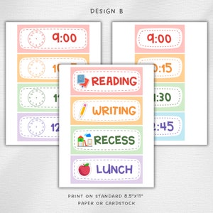 Classroom Schedule Cards, Schedule Display, Editable, Spring - Etsy