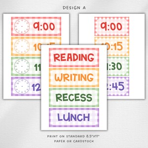 Classroom Schedule Cards, Schedule Display, Editable, Spring - Etsy