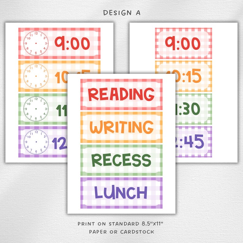 Classroom Schedule Cards, Schedule Display, Editable, Spring - Etsy