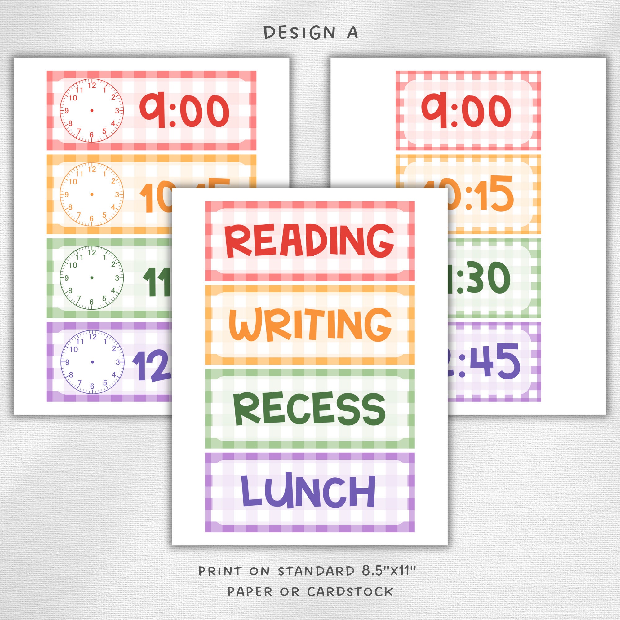 Classroom Schedule Cards, Schedule Display, Editable, Spring - Etsy