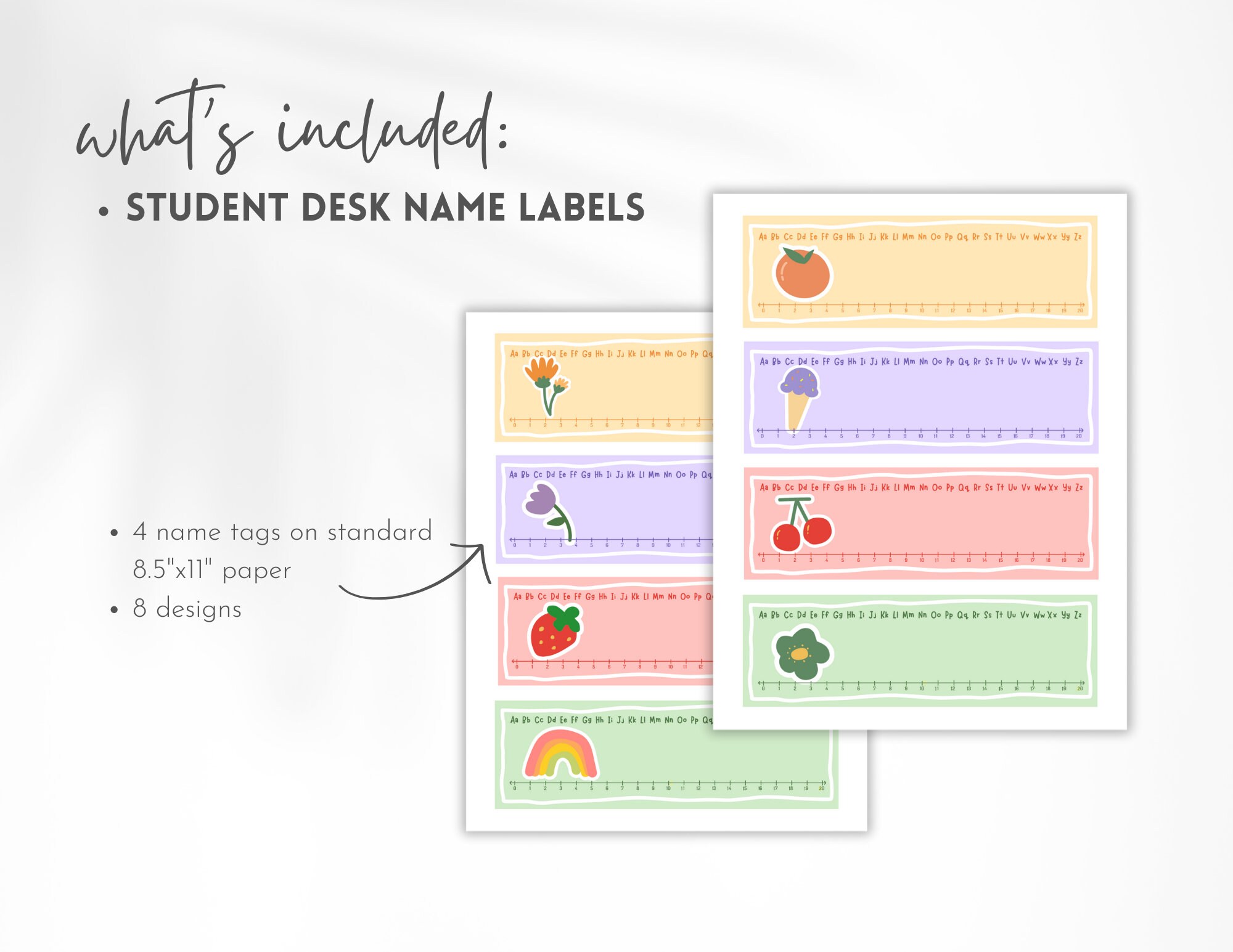 Student Desk Name Tags Name Labels Name Plate Classroom - Etsy