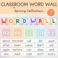 Editable Word Wall | Dolch Sight Words | Sight Words | Soft Boho - Etsy UK