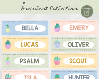 Plant-themed Classroom Labels Editable & Printable Desk Name Tags - Etsy