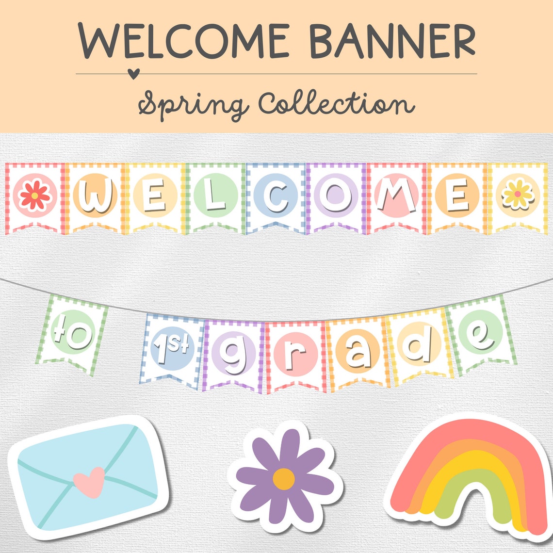 Classroom Welcome Banner, Classroom Decor, Printable, Spring - Etsy