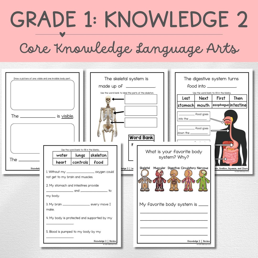 Grade 1 CKLA, Knowledge 2: the Human Body, Language Studio - Etsy