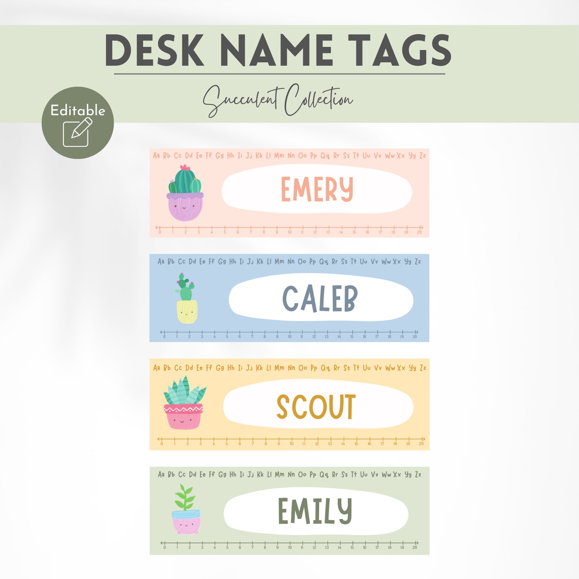 Student Desk Name Tags Name Labels Name Plate Classroom - Etsy