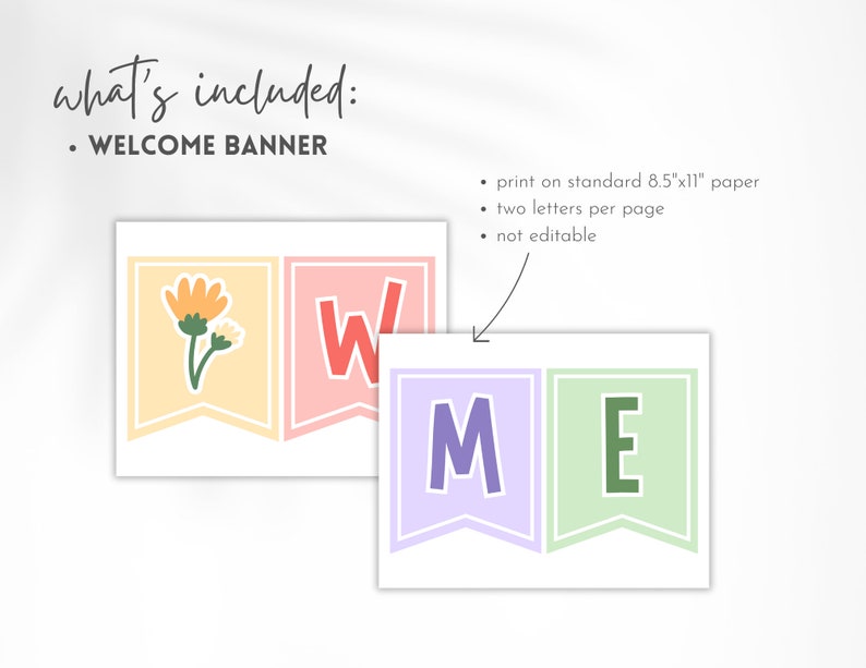 Classroom Welcome Banner, Classroom Decor, Printable, Spring - Etsy