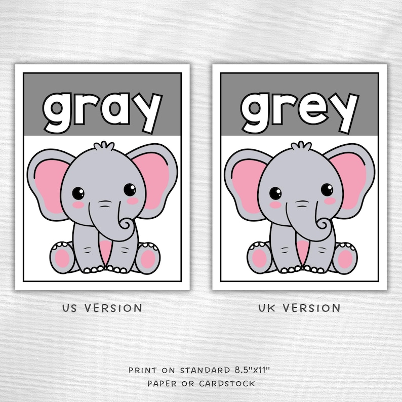 Color Posters With Pictures, Classroom Decor, Back to School, Digital Download - Etsy