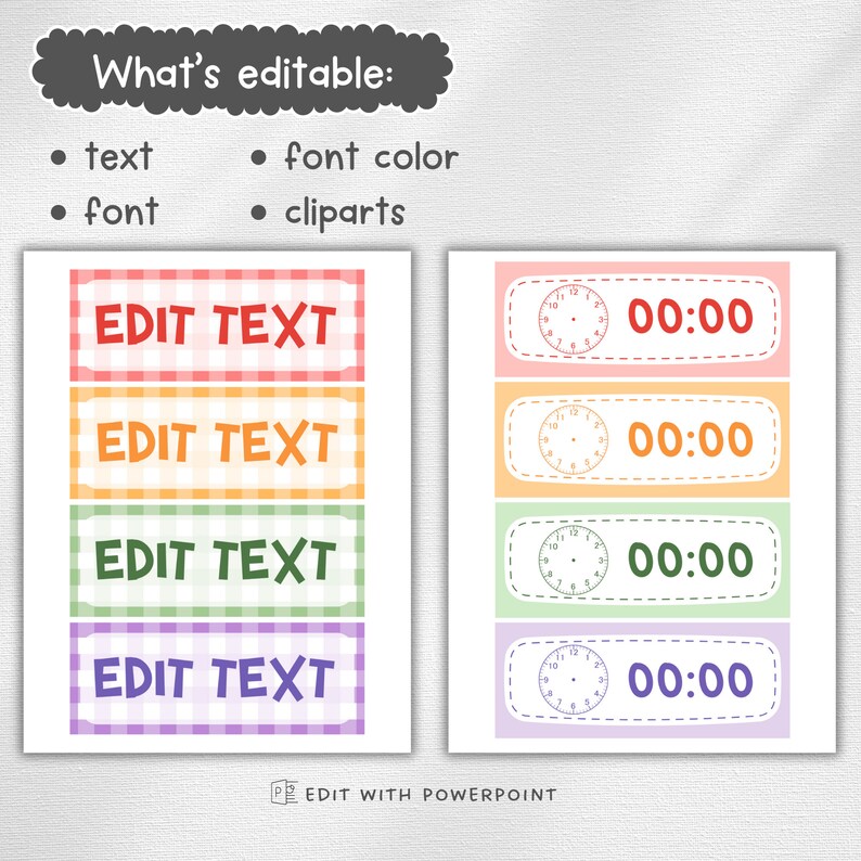 Classroom Schedule Cards, Schedule Display, Editable, Spring - Etsy