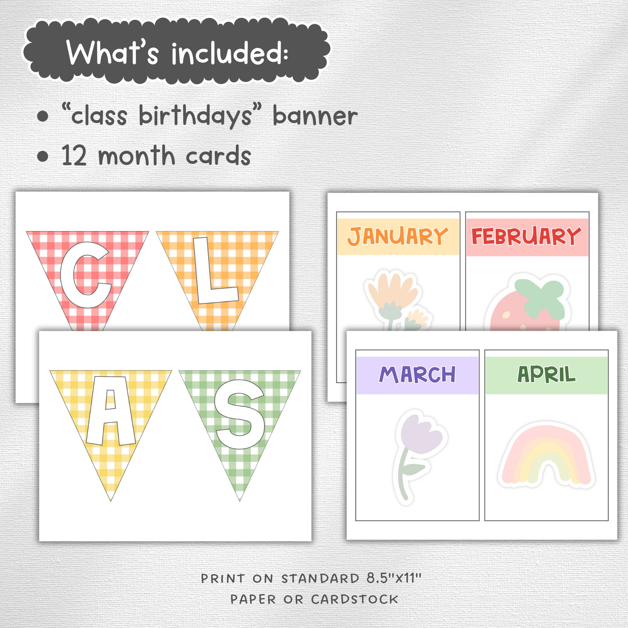 Classroom Birthday Display, Birthday Bulletin Board, Editable, Spring ...