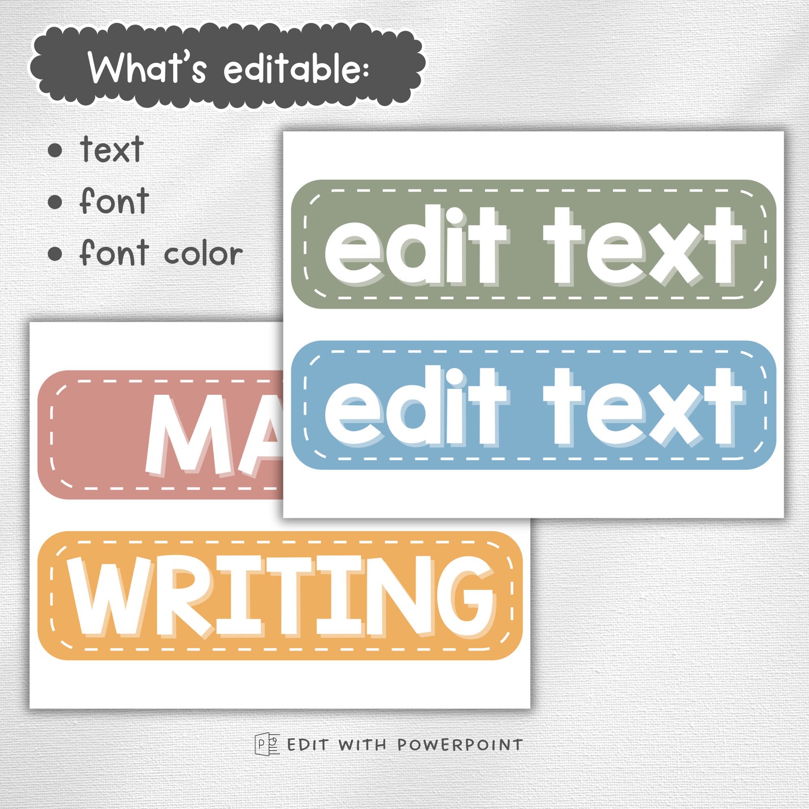 Objectives Display, Focus Wall, Editable, Rainbow - Etsy