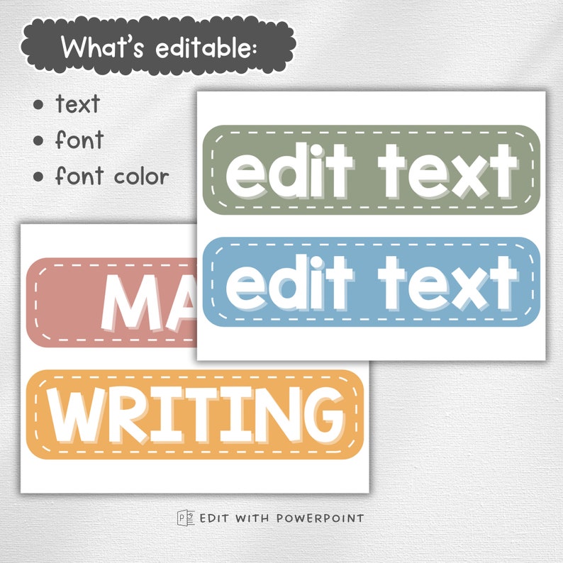 Objectives Display, Focus Wall, Editable, Rainbow - Etsy