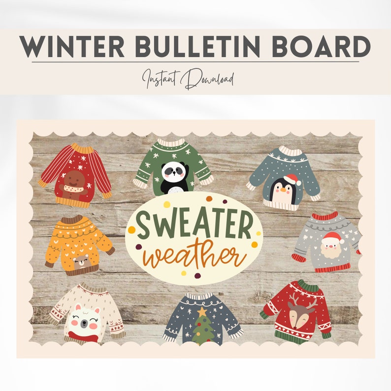 Sweater Weather Bulletin Board, Fall Bulletin Board, Classroom Decor - Etsy