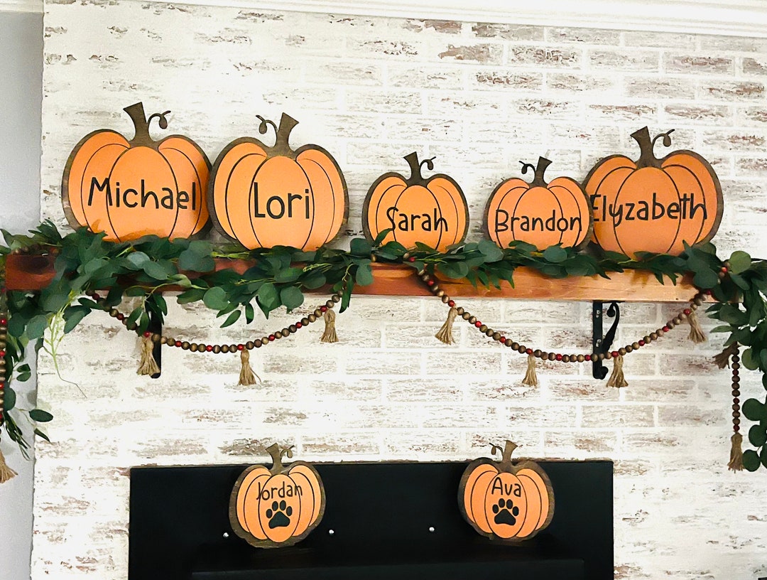 Personalized Pumpkin Family Decor Pumpkins Custom Fall Decor Pumpkins ...