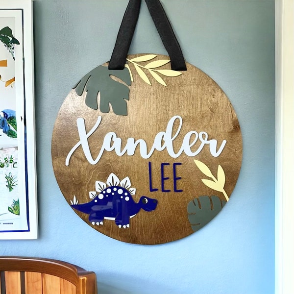 Dinosaur Name Sign - Etsy
