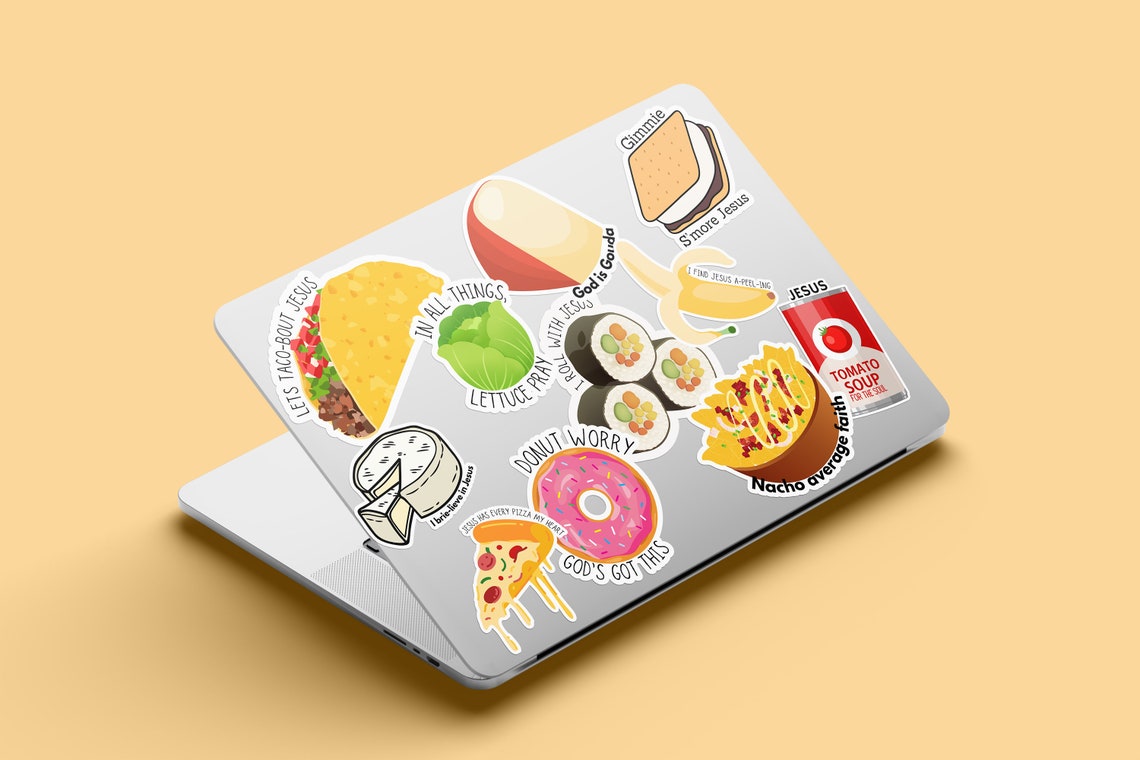 Sticker Bundle - Faith Food Pun Decals | Any 5 Stickers in Food Puns ...