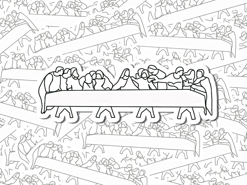 Jesus and Disciples Sticker | Last Supper Vinyl Decal | Jesus and ...