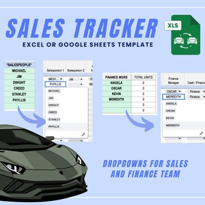 Car Dealership Sales Tracker Log Automotive Template Excel Google ...