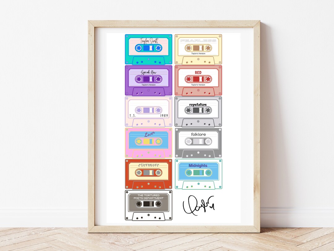Full Taylor Swift Print Discography Wall Art Digital Printable Download ...