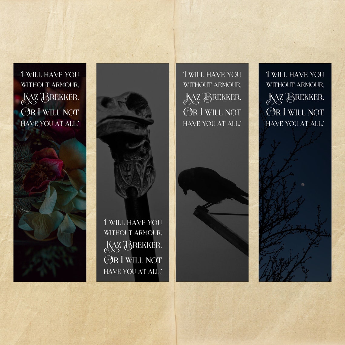 Six of Crows Bookmarks Kaz Brekker Set of 8 Printable at - Etsy