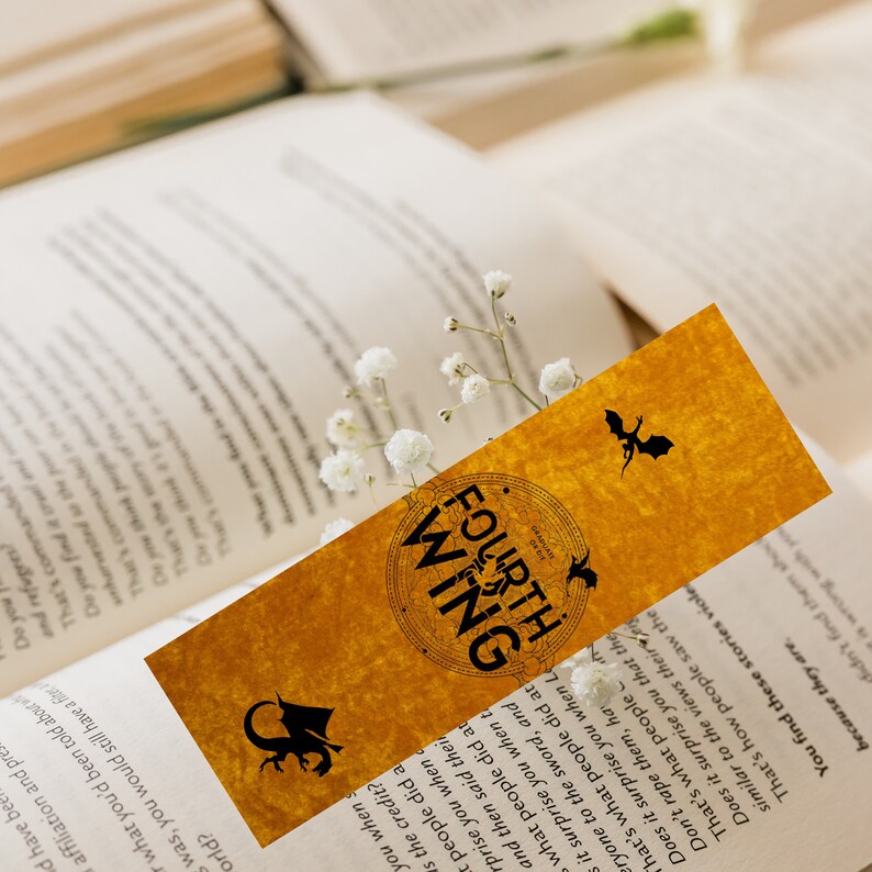 Fourth Wing Bookmark Printable Bookmark Fantasy Bookmark Rebecca Yarros ...
