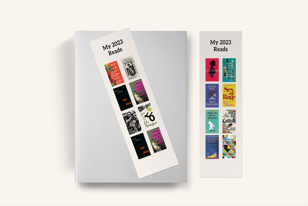 Year in Books Bookmark Printable at Home instant Download - Etsy