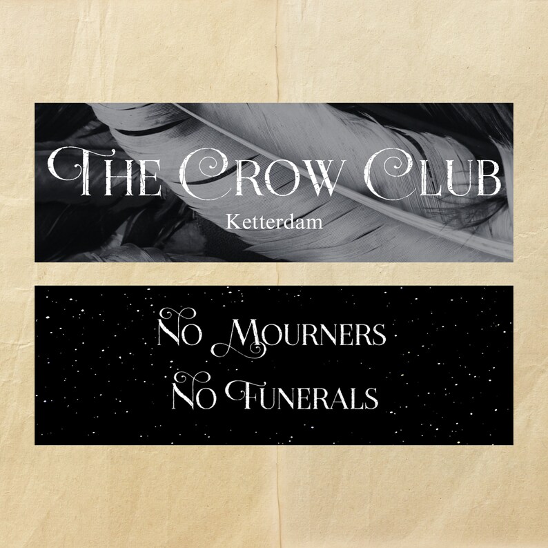 Six of Crows Bookmarks Set of 5 Printable at Home Instant Download ...
