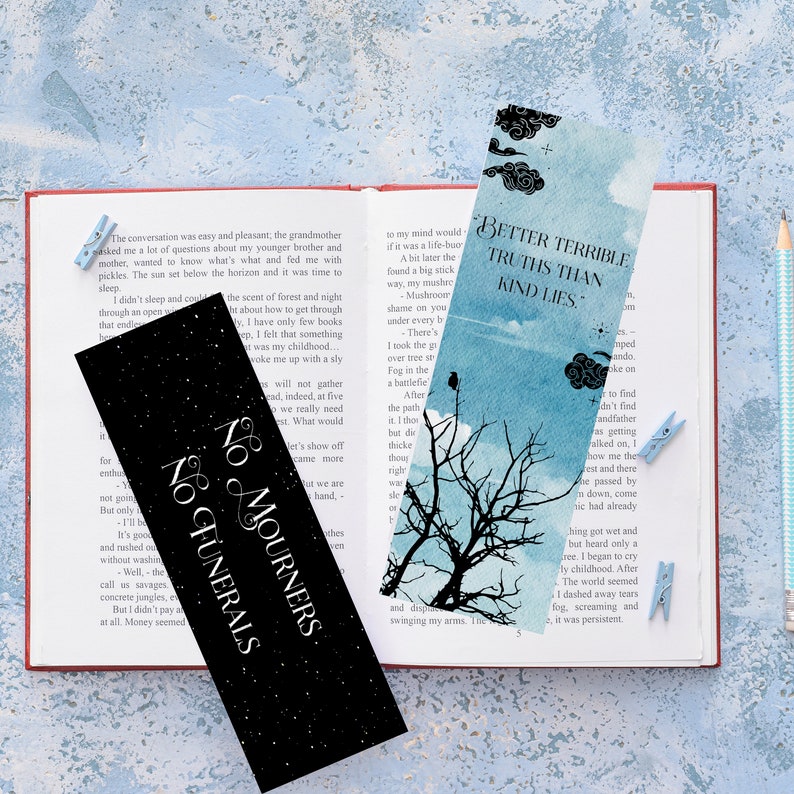 Six of Crows Bookmarks Set of 5 Printable at Home Instant Download ...