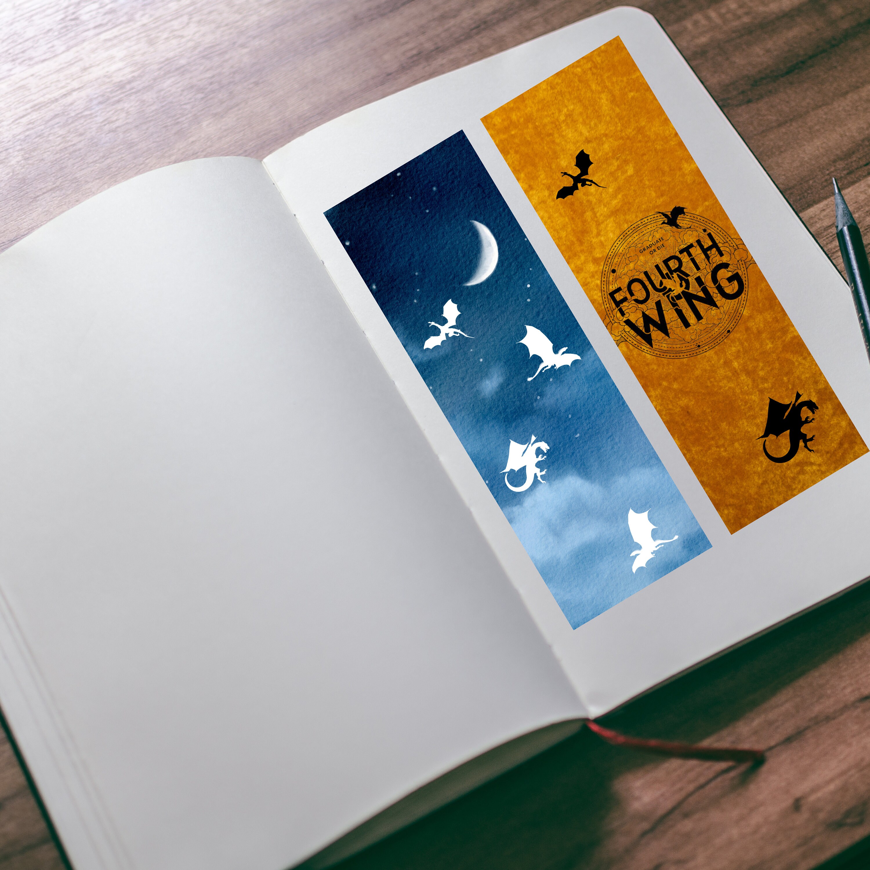 Fourth Wing Bookmark Printable Bookmark Fantasy Bookmark Rebecca Yarros ...
