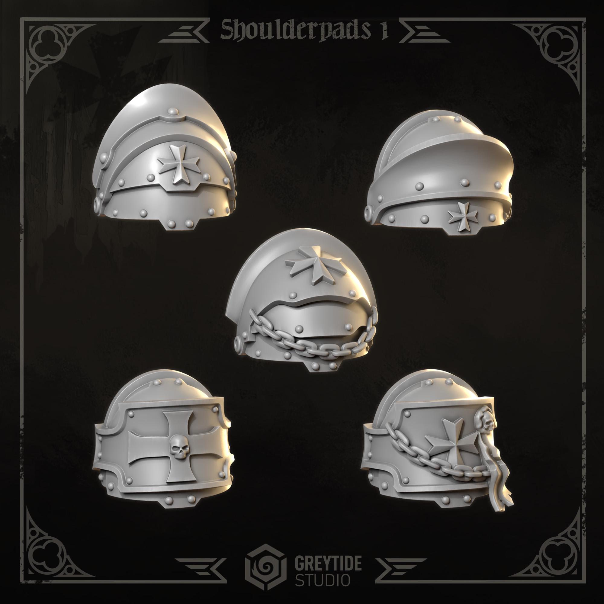 Black Templar Terminator Shoulder Pads