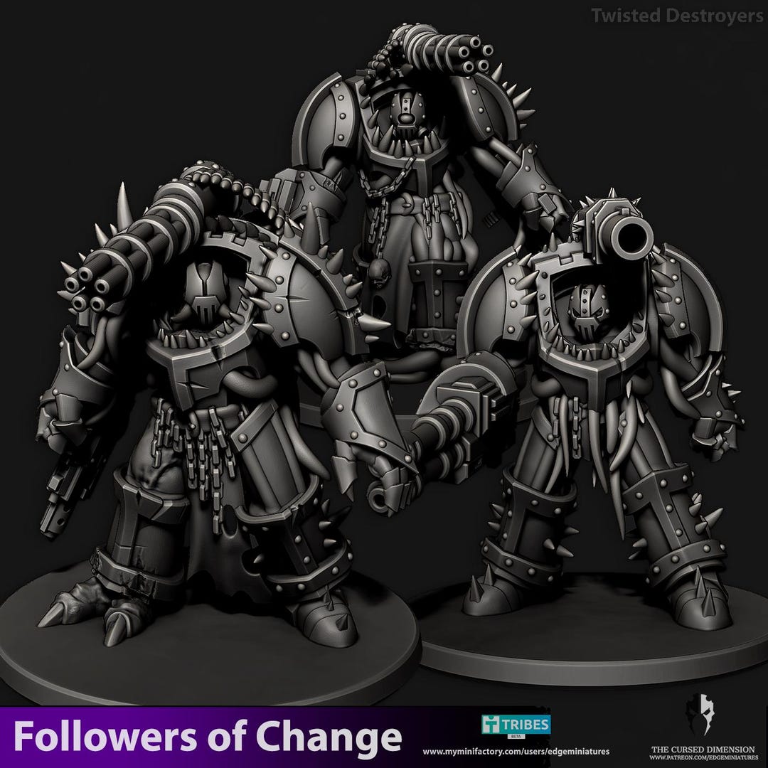 Twisted Destroyers | Set of 3 Minis | Edge Miniatures - Followers of ...