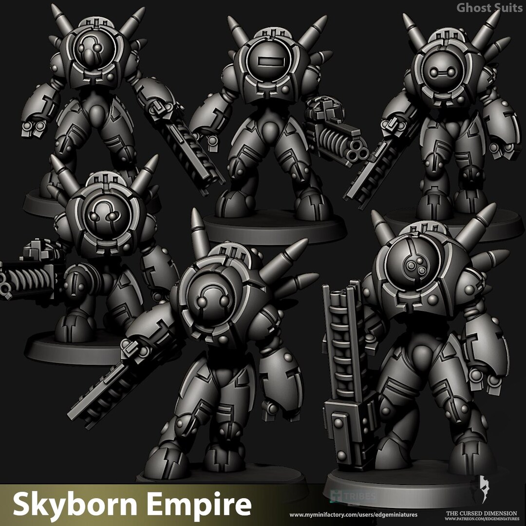 Ghost Suits | Set of 6 Minis | Edge Miniatures - Skyborn Empire | 12K ...