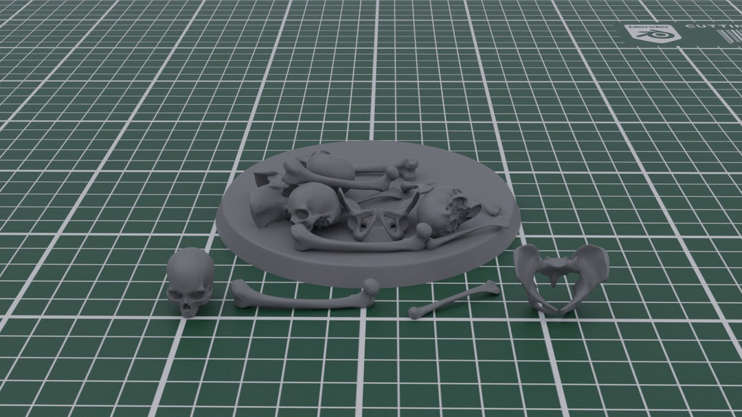 50 X Bones for Basing Wargaming Miniatures - 28/32mm Scale | 12K Prints ...