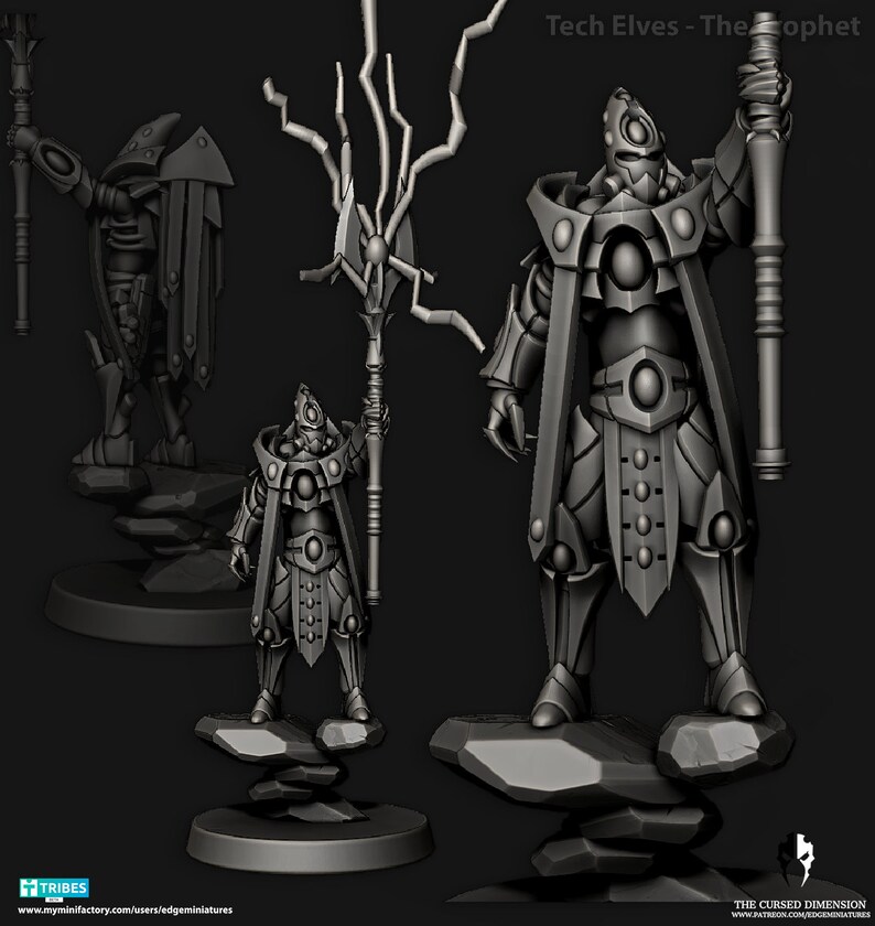 The Prophet - Tech Elves | Edge Miniatures - Tech Elves Gods and Titan ...