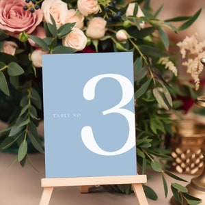 Classic Blue Wedding Table Number Digital Download (#1-30+). Grand ...