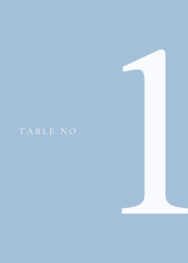 Classic Blue Wedding Table Number Digital Download (#1-30+). Grand ...