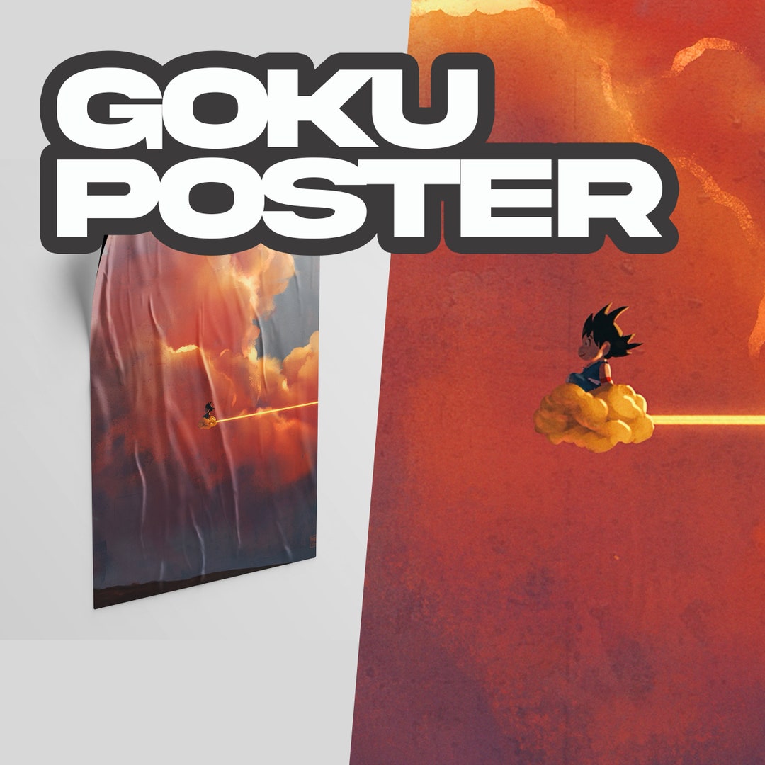 Goku Poster Kinton Cloud Akira Toriyama Tribute Dragon Ball - Etsy